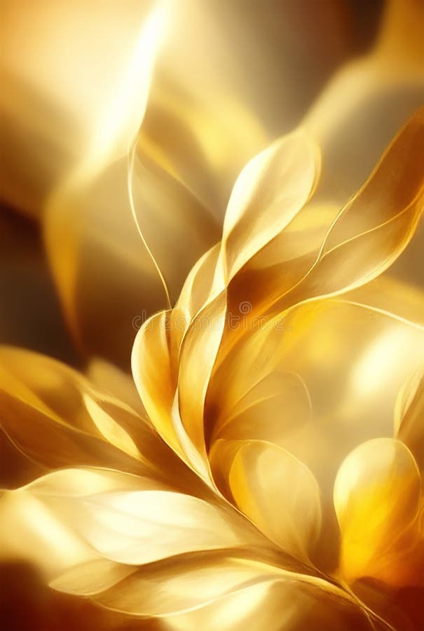 Beautiful Golden Flower Background, Golden Abstract Background. Stock ...
