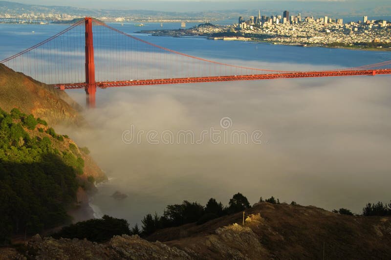 Beautiful Golden Gate Bridge in San Francisco Stock Photo - Image of ...