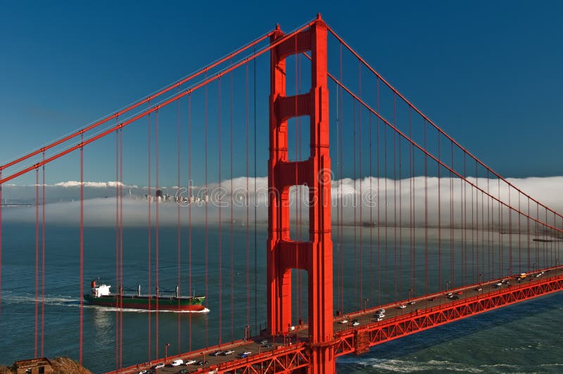 Beautiful Golden Gate Bridge in San Francsico Stock Image - Image of ...