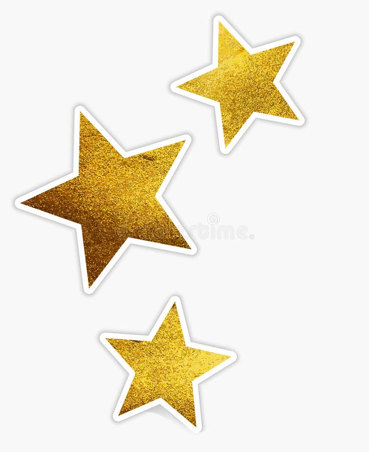 Beautiful Golden Glitter Sparkles Stars. Vector Illustration Stock ...