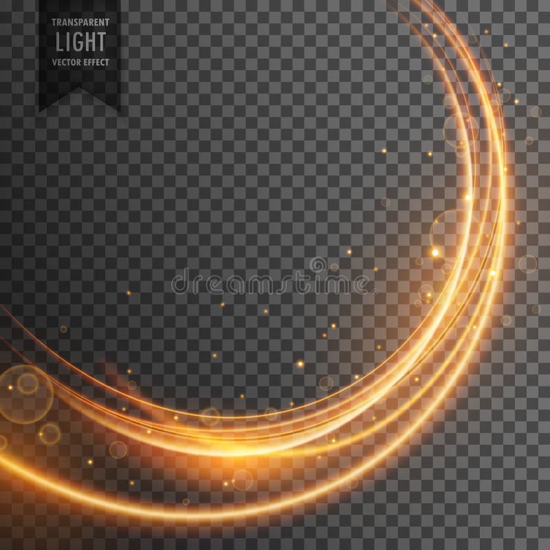 Beautiful Golden Light Effect in Wave Style Stock Vector - Illustration ...
