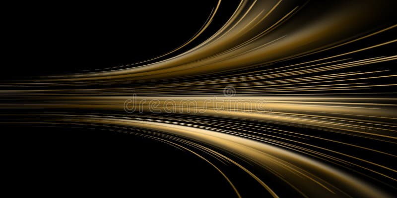 Golden Speed Wave Abstract Technology Background Stock Illustration ...