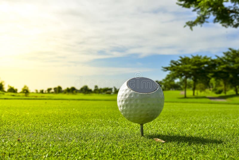 A Beautiful Golf Course , Sand Bunker and Green Grass Stock Photo ...