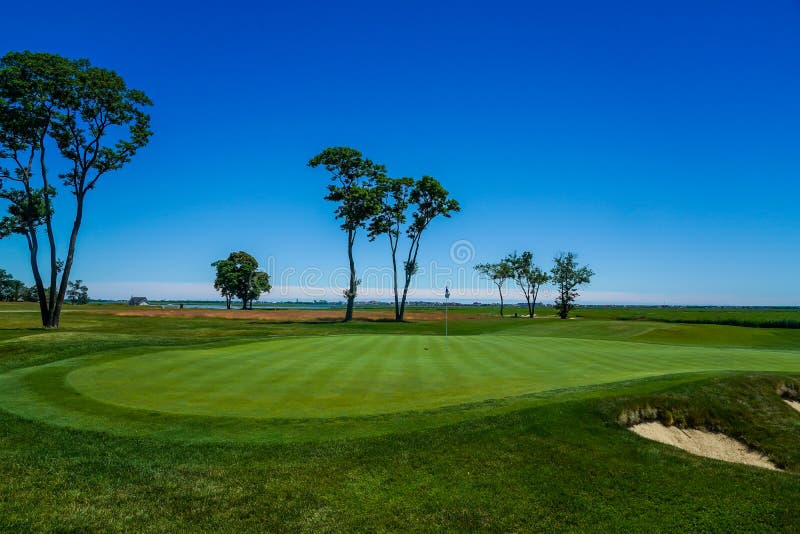 Beautiful Golf Course during Summer Stock Image - Image of player ...