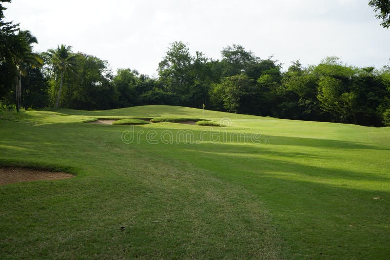 Beautiful Golf Course in a Sunny Day Stock Photo - Image of nature ...
