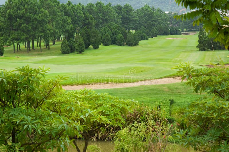 Beautiful golf park stock photo. Image of beautiful, field - 7546908