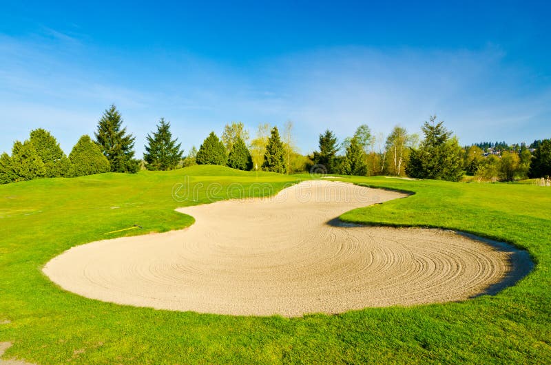Beautiful Golf Course in Fresh Green Colors Stock Photo - Image of ...