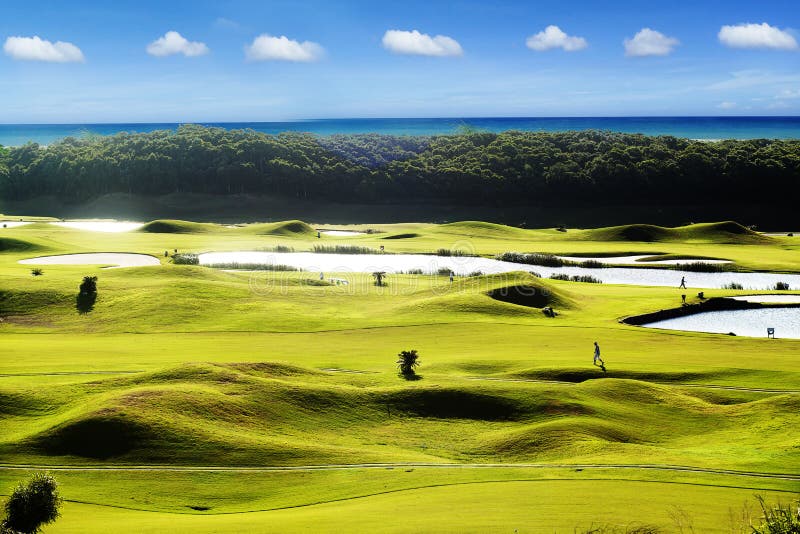 Golf place and sunset stock photo. Image of beautiful - 11191494