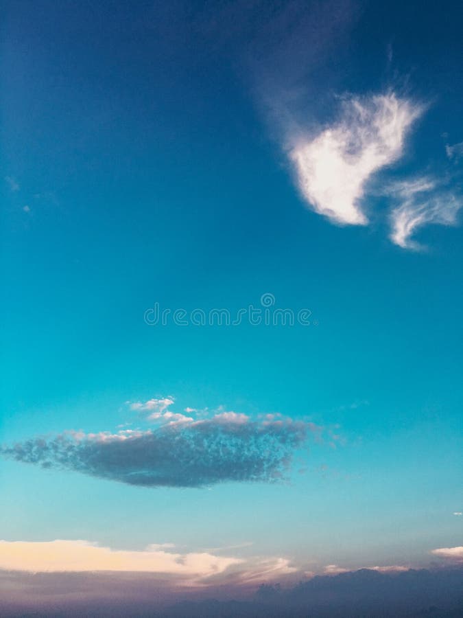 The Beautiful Gradation of Blue Sky in the Morning Dawns Stock Photo ...