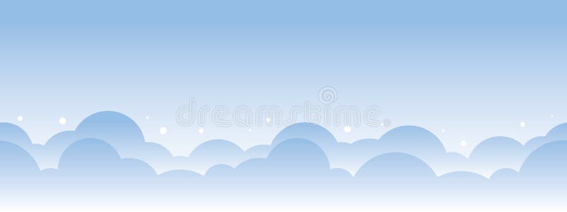 Beautiful Gradient Bright Blue Sky Bottom Border Seamless Pattern ...
