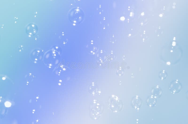 Beautiful Gradient Colorful a Blue Background with Soap Bubbles Float ...