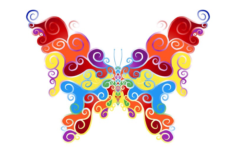Beautiful Gradient Colour Design of Butterfly Illustration for ...