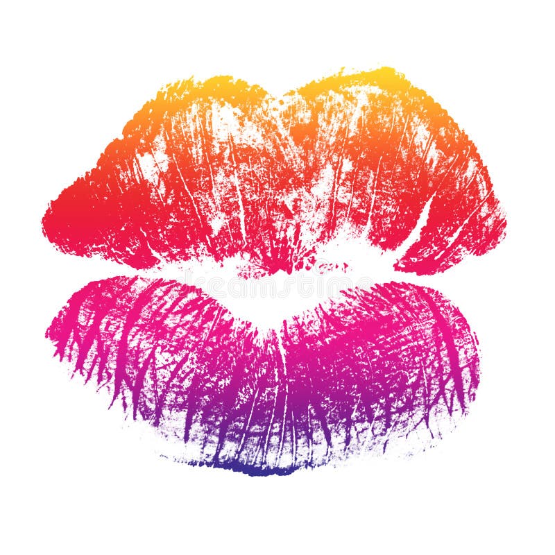 Beautiful gradient lips stock illustration. Illustration of love - 52118651