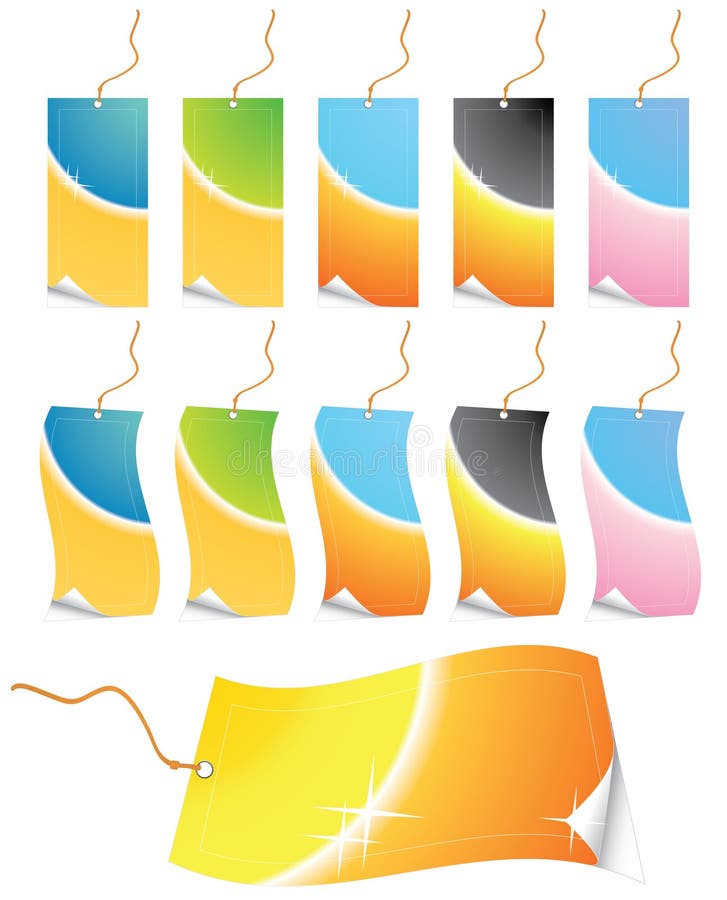 Beautiful Gradient Planet Retail Tags Stock Vector - Illustration of ...