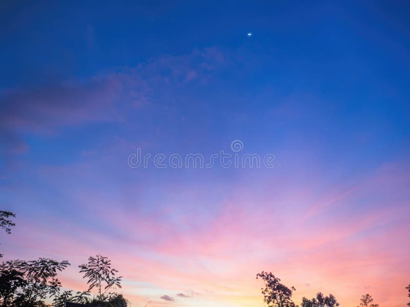Beautiful Gradient Purple Sunset Sky Stock Image - Image of heaven ...