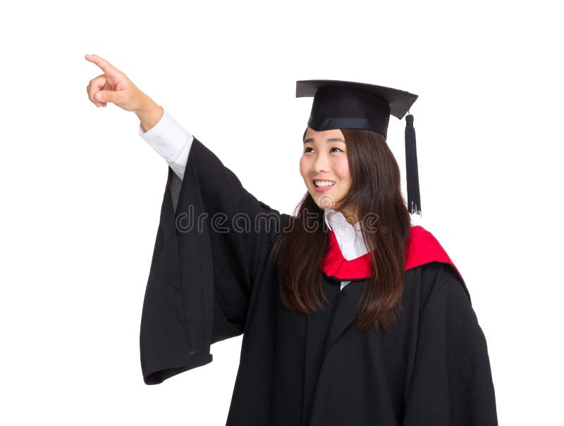 Beautiful Graduate Student Get Money Stock Image - Image of bill ...