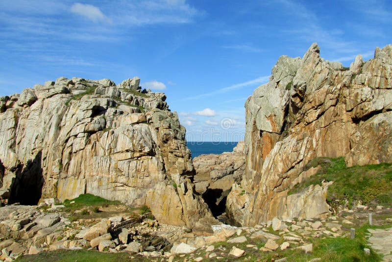 Beautiful Granite Cliffs at the Sea Coast Stock Image - Image of cliffs ...