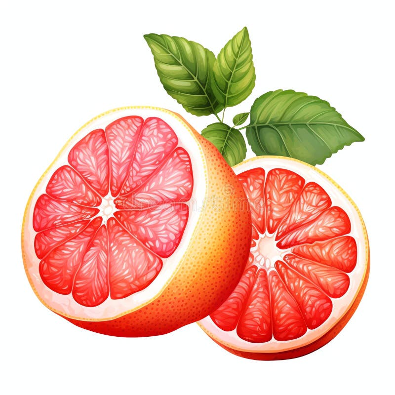 Beautiful Grapefruit Watercolor Clipart Illustration Stock Illustration ...