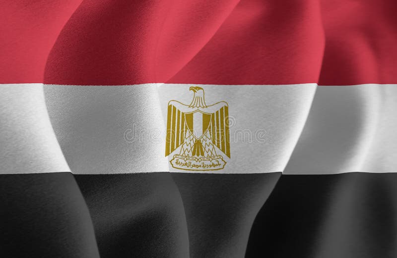 Egypt flag design 2 stock illustration. Illustration of eastern - 256168083