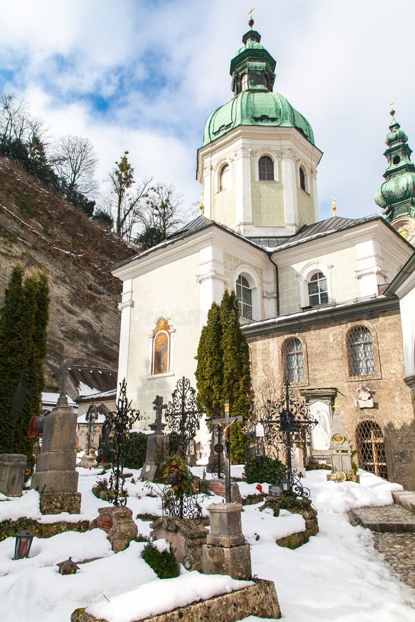 Beautiful Graveyard with Blue Sky Stock Image - Image of religion ...