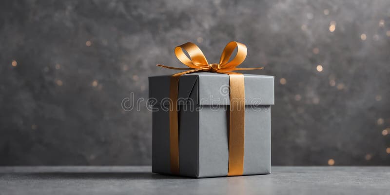 Beautiful Gray Gift Box on an Aesthetic Store R Ai Generated Stock ...