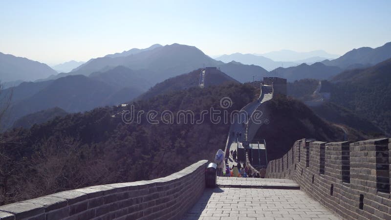 Beautiful the Great Wall stock photo. Image of architecture - 173561288