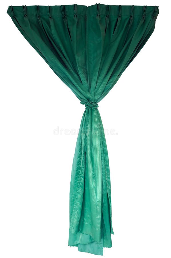 Beautiful Green Cloth Curtains Stock Photo - Image of drapes, beautiful ...