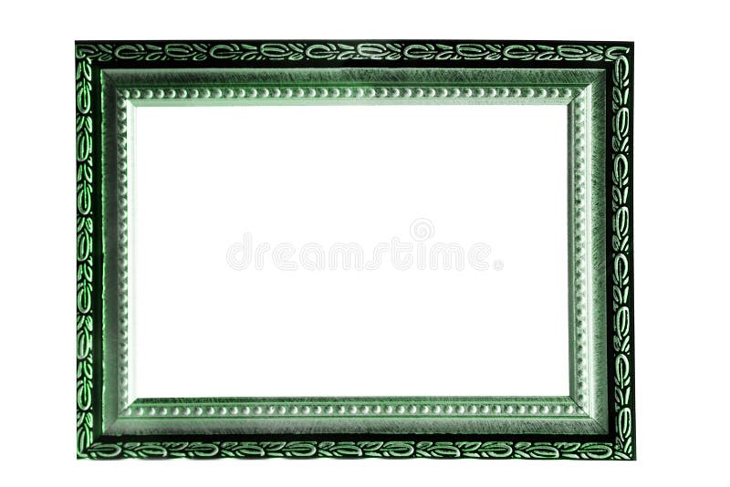 Beautiful Green Frame Isolated on White Background Stock Photo - Image ...