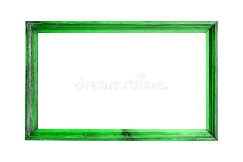 Beautiful Green Frame Isolated on White Background Stock Image - Image ...