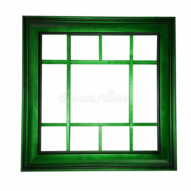 Beautiful Green Frame Isolated on White Background Stock Image - Image ...