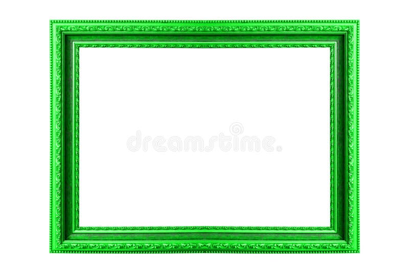 Beautiful Green Frame Isolated on White Background Stock Photo - Image ...