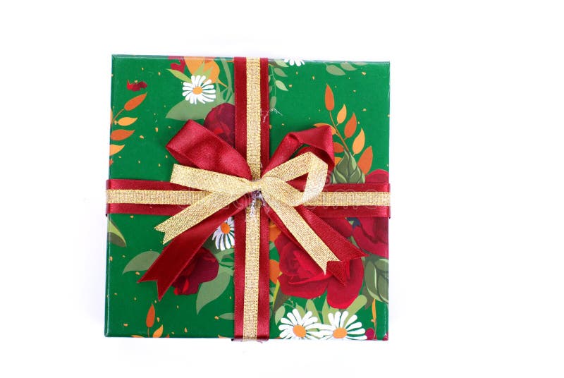 Beautiful green gift box stock image. Image of valentine - 7106221