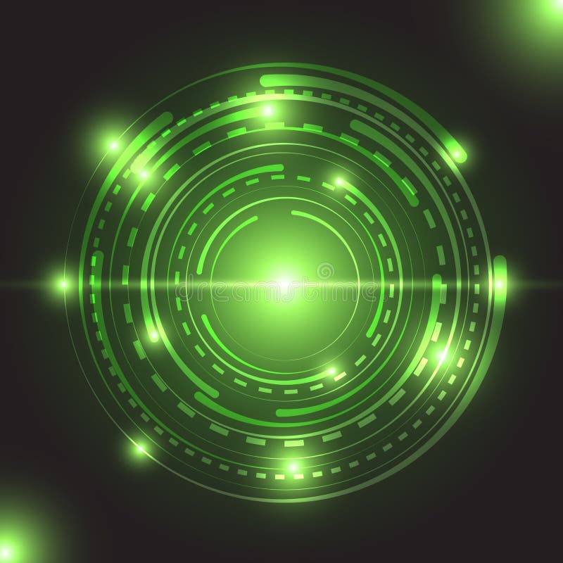 Beautiful Green Glowing Circle Light Stock Vector - Illustration of ...