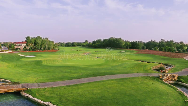 Beautiful Green Golf Course in a Sunny Day Stock Photo - Image of ...