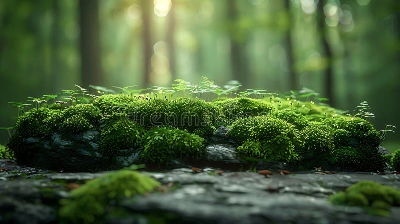Beautiful Green Moss on the Floor, Moss Closeup, Macro Moss for ...