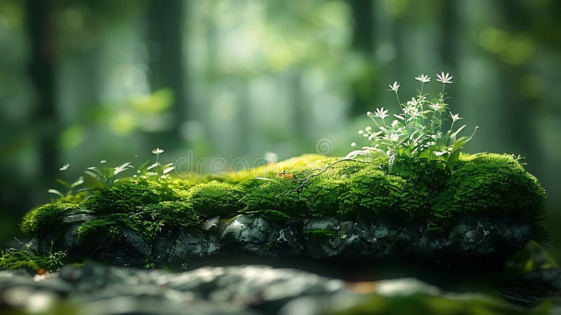 Beautiful Green Moss on the Floor, Moss Closeup, Macro Moss for ...