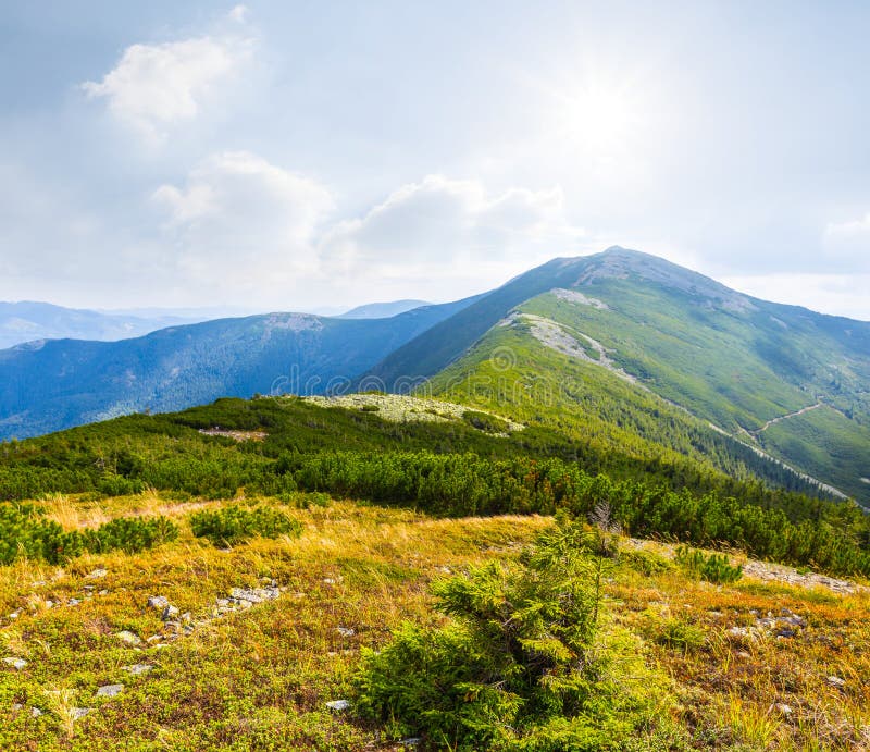 Beautiful Green Mountain Landscape Stock Photo - Image of landscape ...