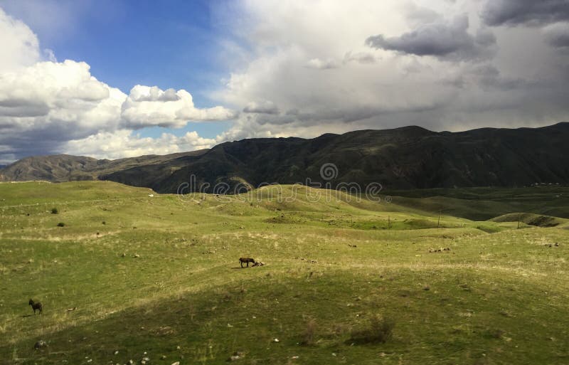 Beautiful Green Mountains of Armenia in Spring Stock Image - Image of ...