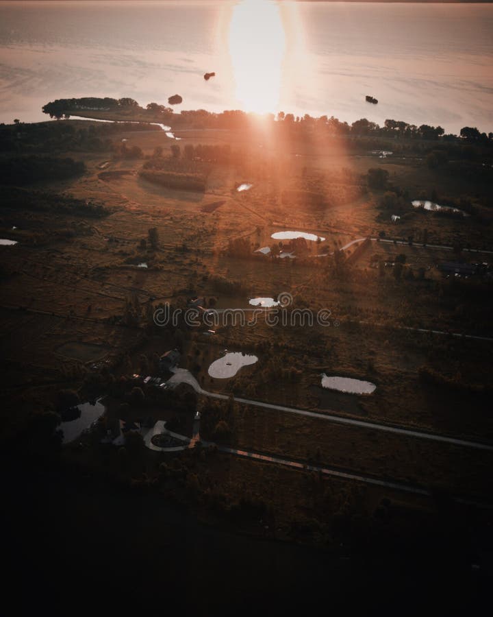 Beautiful Green Open Field during Sunrise in the Countryside Stock ...