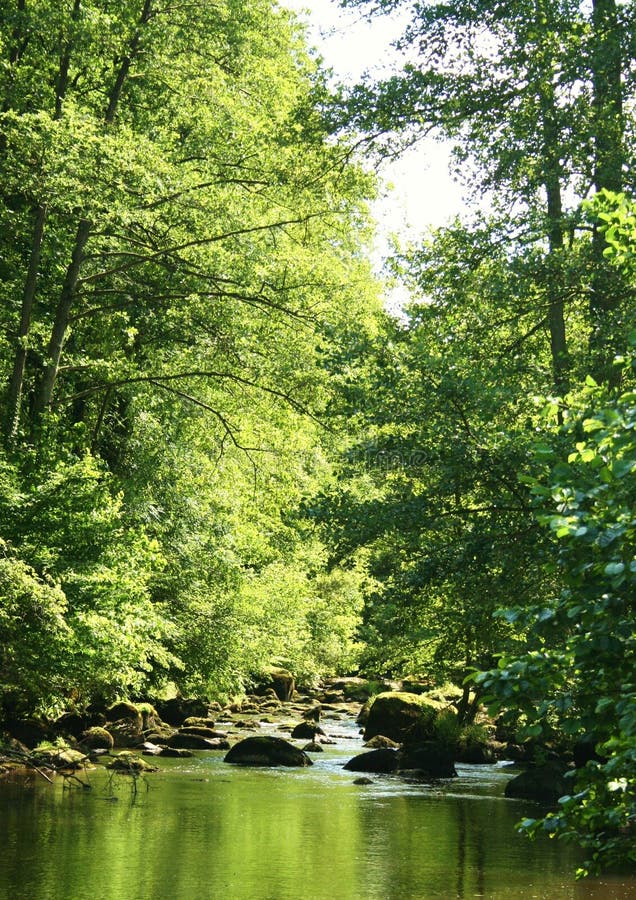 Beautiful Green River stock image. Image of orne, normandy - 11931223
