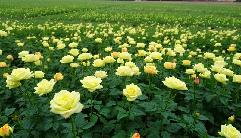 Beautiful Green Rose Field, Full of Green Roses 2 Stock Illustration ...