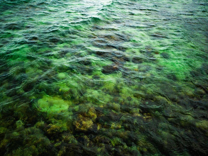 Beautiful Green Sea Surface on the Ocean Stock Image - Image of dark ...