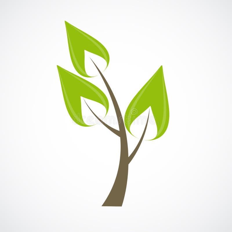 Beautiful Green Tree Icon on a White Background Stock Vector ...