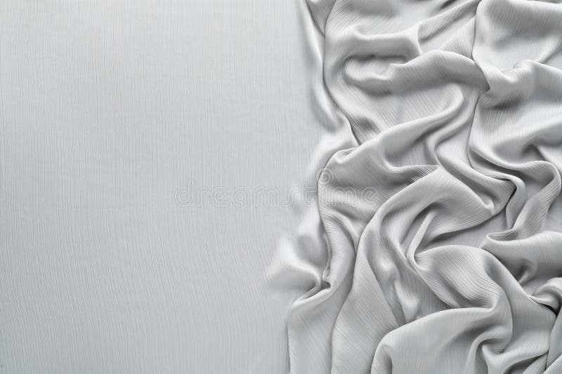 Beautiful Grey Tulle Fabric As Background, Top View. Space for Text ...