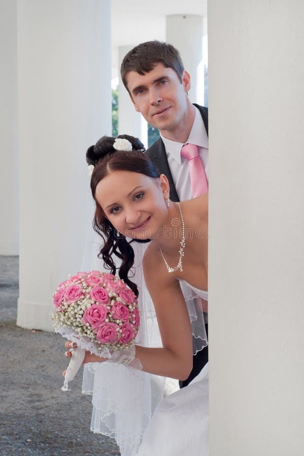 Beautiful groom and bride stock photo. Image of brides - 26977796