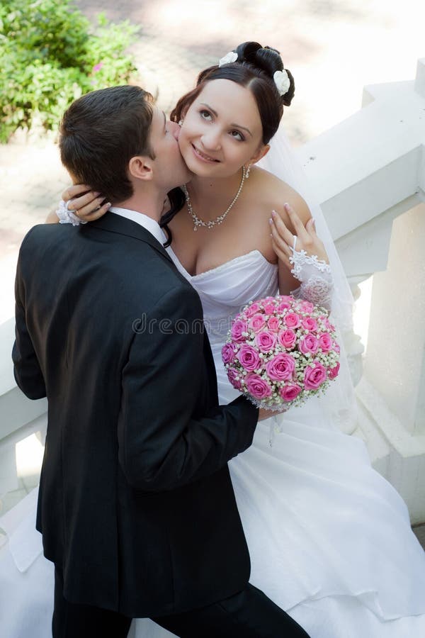 Beautiful groom and bride stock image. Image of happy - 26978481