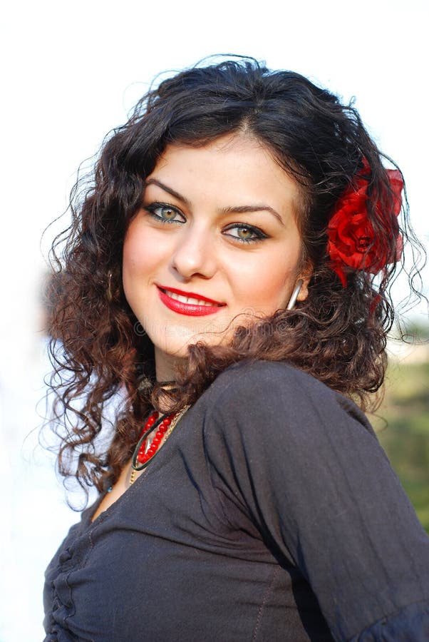 Beautiful Gypsy Girl stock photo. Image of fashion, beauty - 9093470