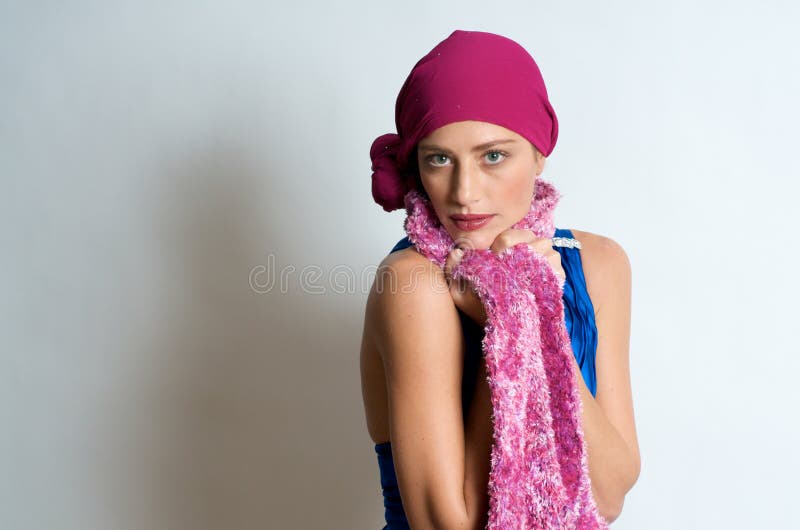 Beautiful Gypsy Model stock photo. Image of scarf, style - 12357106