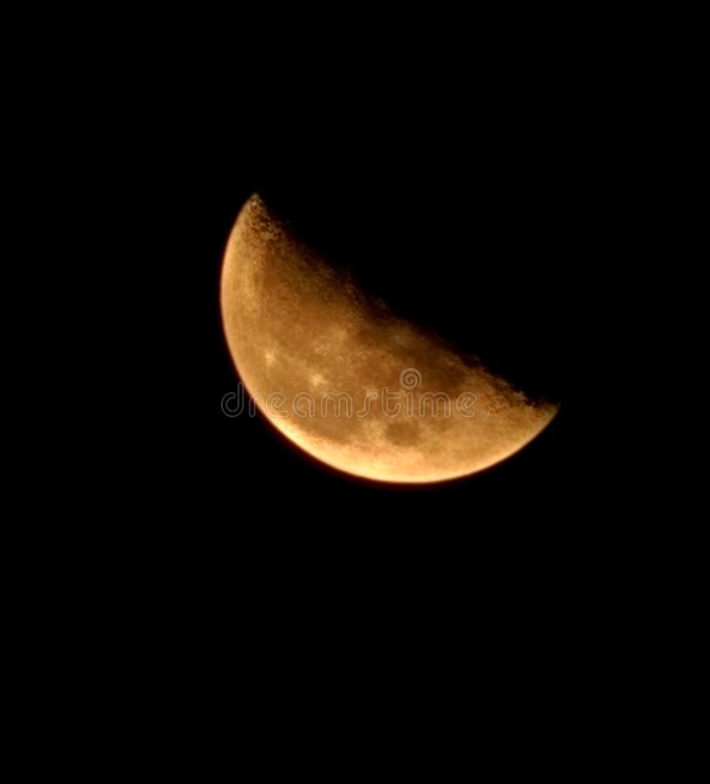 Beautiful half moon stock image. Image of beautiful - 213133405