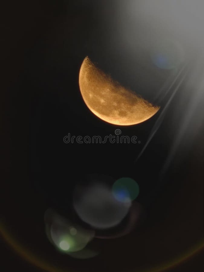 Beautiful half moon stock photo. Image of space, heave - 213264984